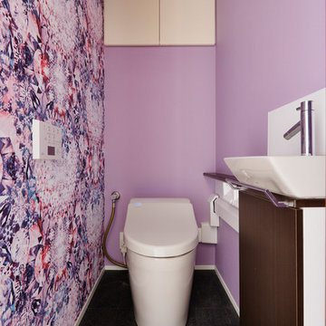 75 Purple Powder Room Ideas You'll Love - January, 2025 | Houzz