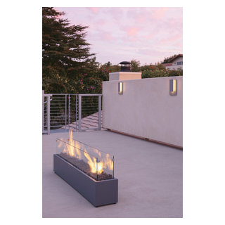 Balcony with Outdoor Fire - Contemporary - Balcony - Santa Barbara - by ...