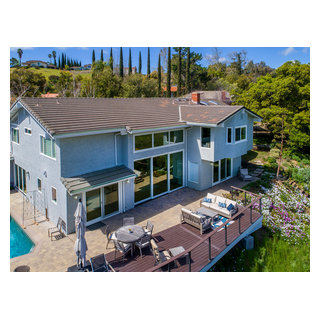 Open-Air Living with Large Glass Multi-Slide Patio Door x Transom ...