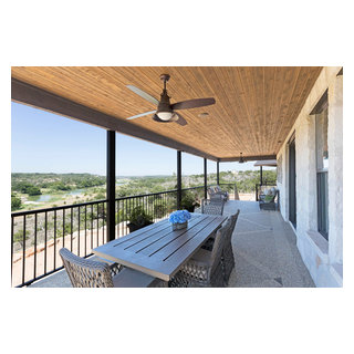 Ranch Home Deck Overlooking the River - Farmhouse - Balcony - Austin ...