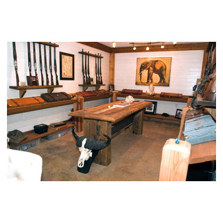 A Man's Lair - Traditional - Basement - Atlanta - by Kokopelli Builders ...