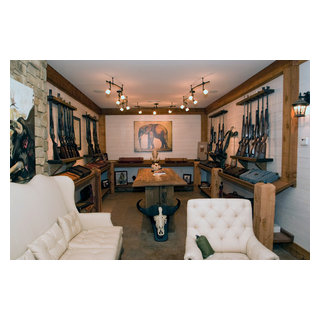 A Man's Lair - Traditional - Basement - Atlanta - by Kokopelli Builders ...