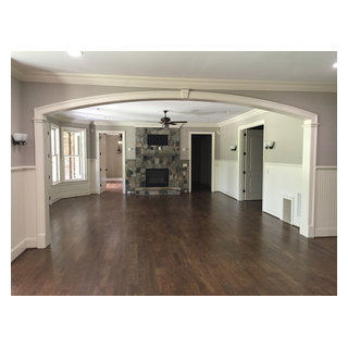 Archway Opening finished basement - CurveMakers - Traditional ...