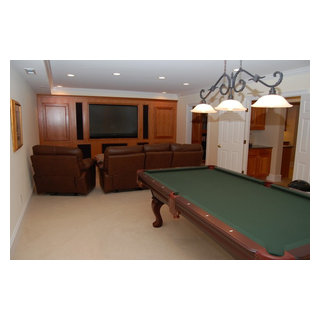 Atlanta Basement/ Media Renovation - Traditional - Basement - Atlanta ...
