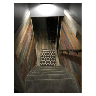 Barn Wood Basement - Farmhouse - Basement - Chicago - by Harrison and ...