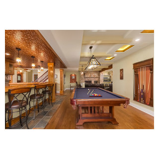 Basement Bar and Pool Table - Traditional - Basement - Chicago - by FBC ...