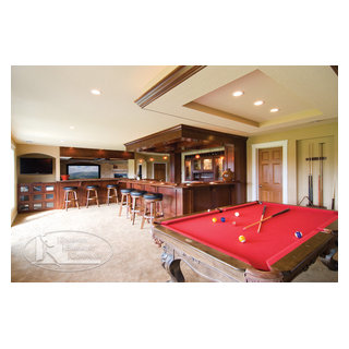 Basement Bar & Pool Table - Traditional - Basement - Minneapolis - by ...