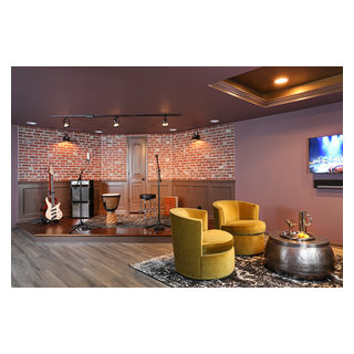 Basement Bar & Stage Creates Night Club Vibe - Eclectic - Basement ...