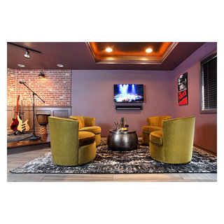 Basement Bar & Stage Creates Night Club Vibe - Eclectic - Basement ...
