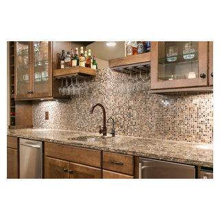Basement Bar Backsplash - Transitional - Basement - Minneapolis - by ...
