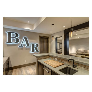 Basement Bar Counter - Contemporary - Basement - Denver - by FBC ...