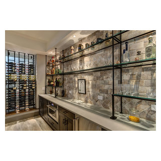 Basement Bar Shelves & Wine Rack - Contemporary - Basement - Denver ...