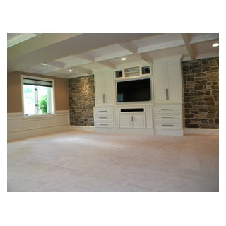 Basement Custom Entertainment Center - Modern - Basement - Philadelphia ...