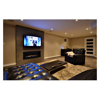 Basement Fireplace - Basement - Toronto - by Finished Basement | Houzz