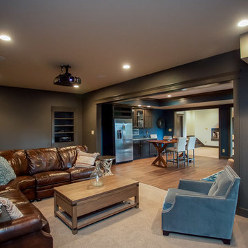 75 Basement with Black Walls Ideas You'll Love - July, 2022 | Houzz
