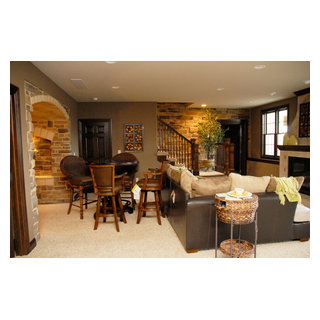 Basement Living - Transitional - Basement - Chicago - by Drake Homes ...