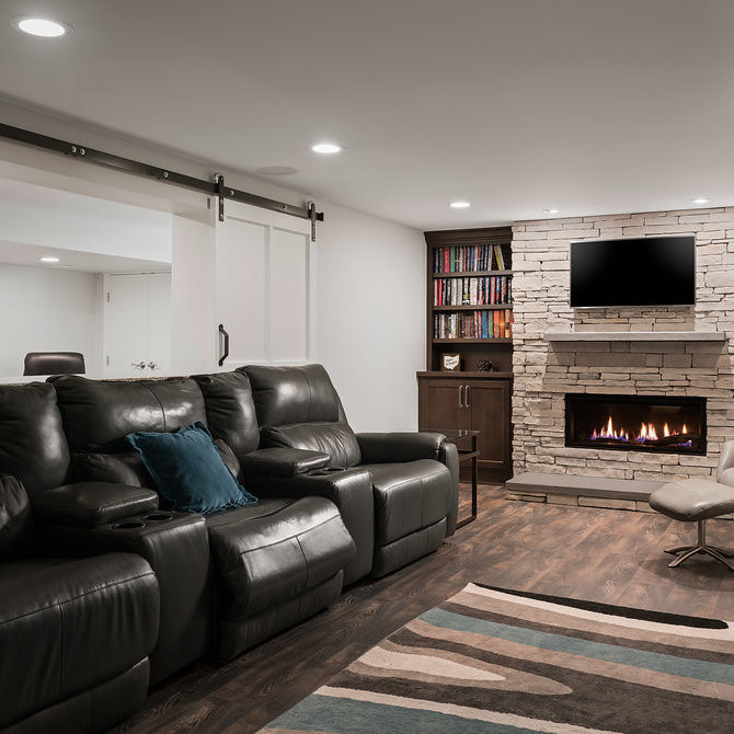 Basement Tv Room - Photos & Ideas | Houzz