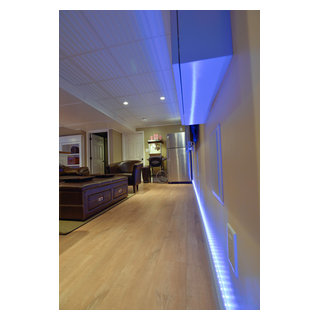 Basement Remodel LED Strip Lights - Traditional - Basement ...