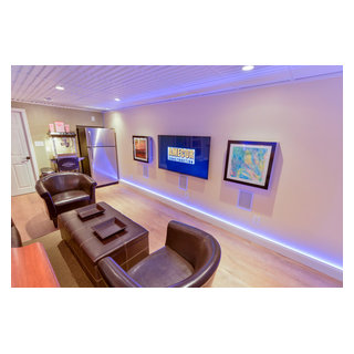Basement Remodel LED Strip Lights - Traditional - Basement ...