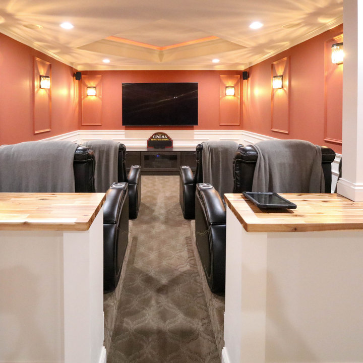 75 Beautiful Basement Home Theater Pictures & Ideas | Houzz