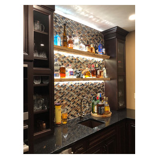 Basement Remodel with Theater, Bar, Wine Cellar, Kitchen - Transitional ...