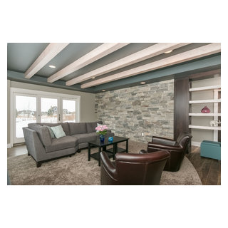 Basement Stone Wall - Contemporary - Basement - Minneapolis - by FBC ...