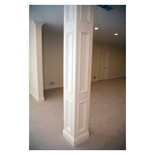 Basement Support Post Wood Molding Detail - Contemporary - Basement ...