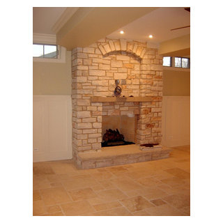 Basment Fireplace - Traditional - Basement - Chicago - by Follyn ...