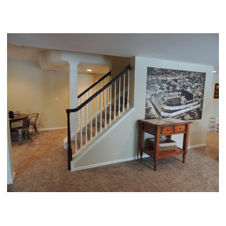 Brown Finished basement - Traditional - Basement - Detroit - by Wright ...