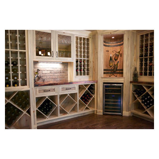 Castle Pines Village Basement and Wine Bar - Rustic - Wine Cellar ...