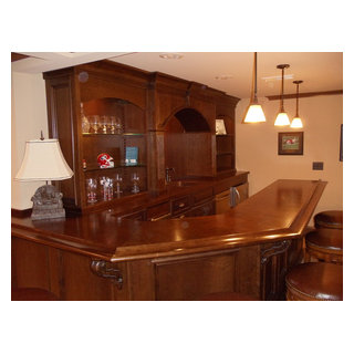 Cherry Basement Bar - Traditional - Basement - Atlanta - by User | Houzz