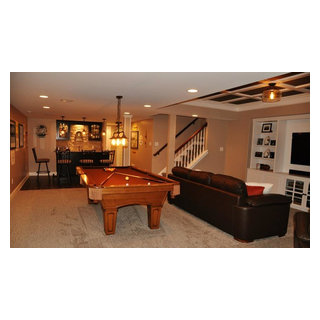 Classy Man Cave Basement - Traditional - Basement - Philadelphia - by ...