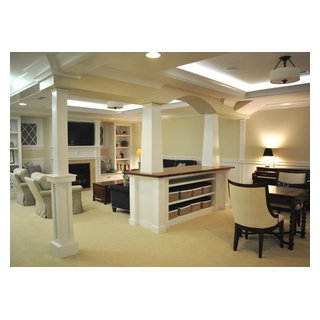 Clubhouse Drive Basement - Transitional - Basement - Boston - by OCO ...
