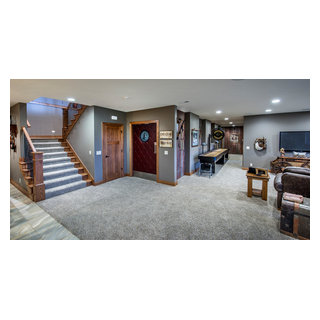 Covered Bridge - Rustic - Basement - Omaha - by Rezac Construction | Houzz