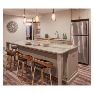 Cozy Basement Kitchen - Transitional - Basement - Chicago - by DDK ...