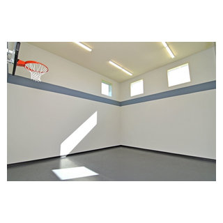 Craftsman Home With Indoor Sports Court - Traditional - Basement ...