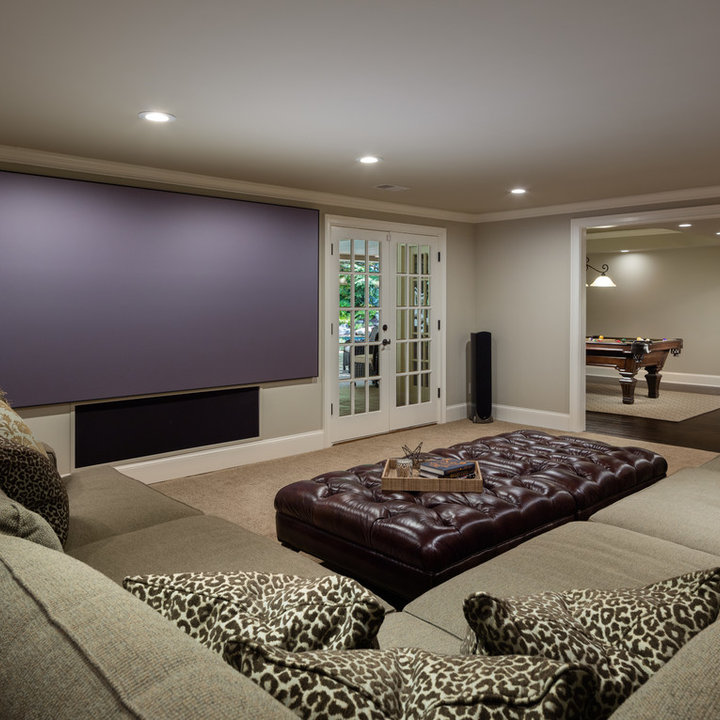 75 Beautiful Basement Home Theater Pictures & Ideas | Houzz