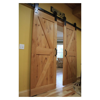 Custom Built- Spline & Groove "Rustic Alder" Barn Doors - Rustic ...