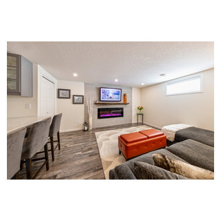 Edmonton Ottewell - Basement Development - Moderno - Taverna - Edmonton ...