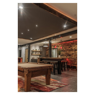 Pool Table and Bar Area - Modern - Basement - Milwaukee - by HighPoint ...