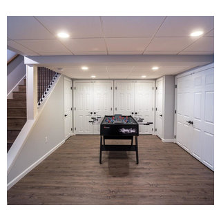 From Storage Room to Fun Family Room: A Basement Remodel - Contemporary ...