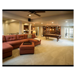 Game room basement - Traditional - Basement - Denver - by HŌM Solutions ...