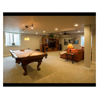 Game room basement - Traditional - Basement - Denver - by HŌM Solutions ...