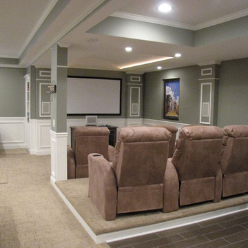 75 Beautiful Basement Home Theater Pictures & Ideas | Houzz