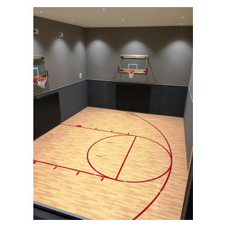 Indoor Basketball Court - Transitional - Basement - Indianapolis - by ...
