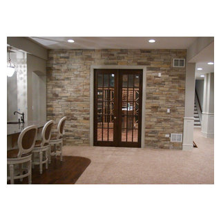 Interior Stone Veneer - Basements - Traditional - Basement - Chicago ...