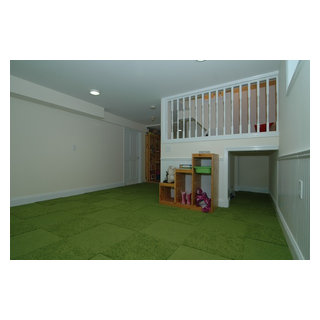 Kids' Playroom Basement - Traditional - Basement - New York - by ...