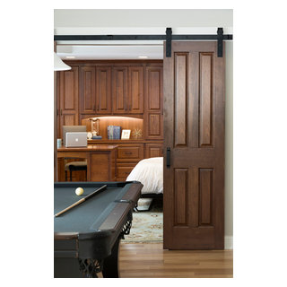 Light and airy lower level home office & bedroom | Che Bella Interiors ...