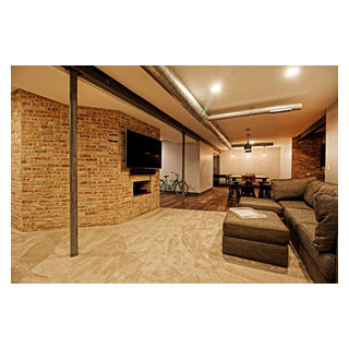 Loft-Style Basement—Frankfort, IL - Rustic - Basement - Chicago - by ...