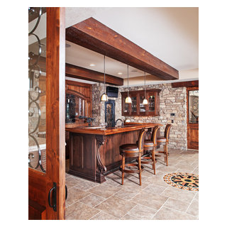 Lower Level Bar Area - Traditional - Basement - Omaha - by The Interior ...